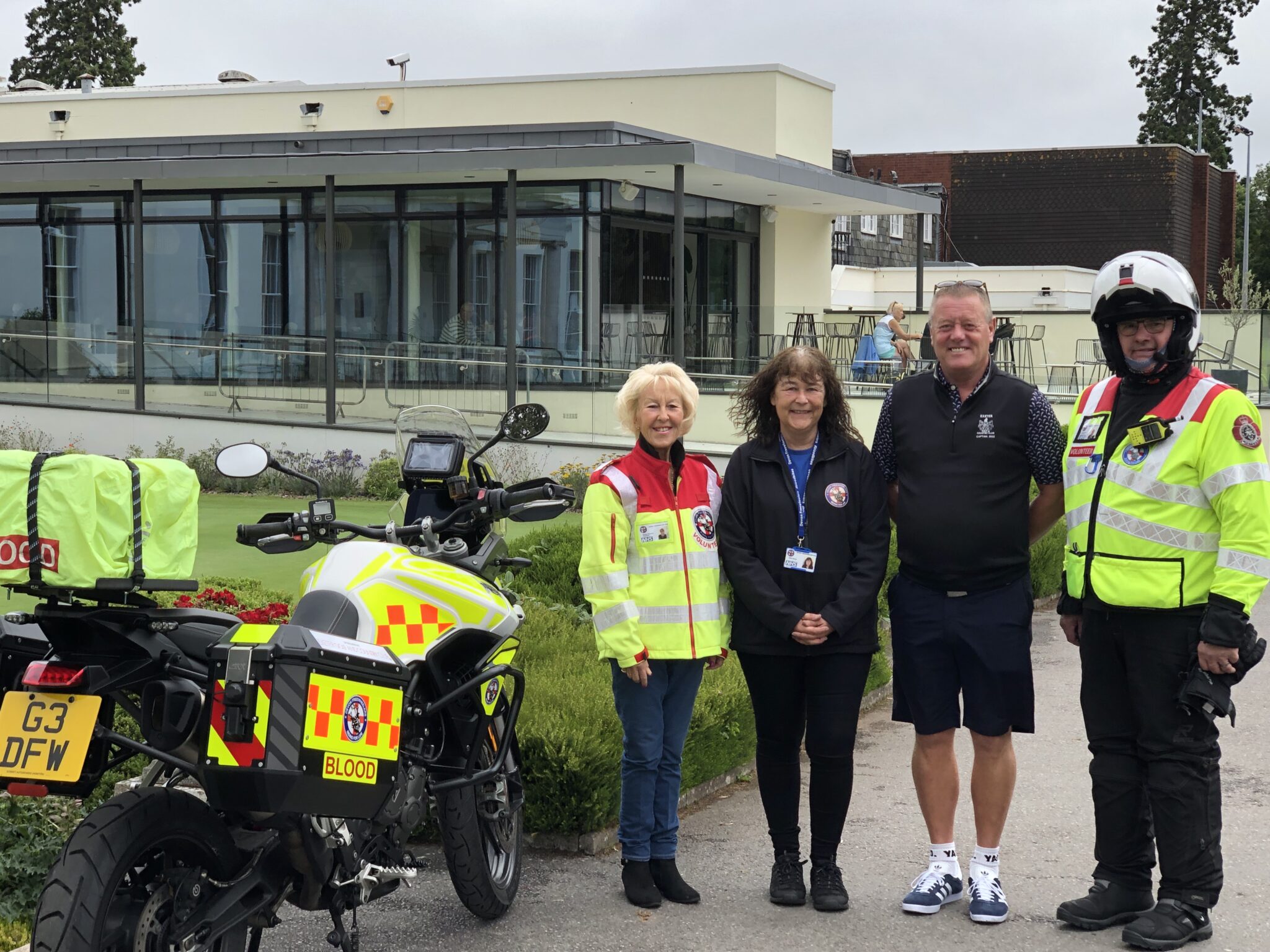 Golf Captains fund new ‘Blood Bike’ for Devon Freewheelers