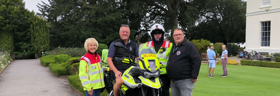 Golf Captains fund new ‘Blood Bike’ for Devon Freewheelers